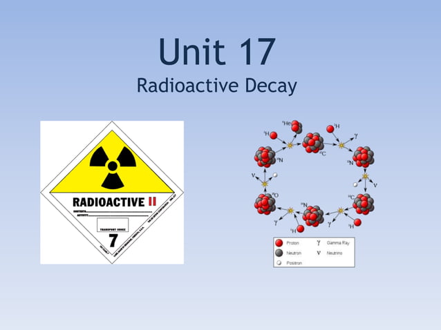 Unit 17 Radioactive Decay | PPTX | Chemistry | Science