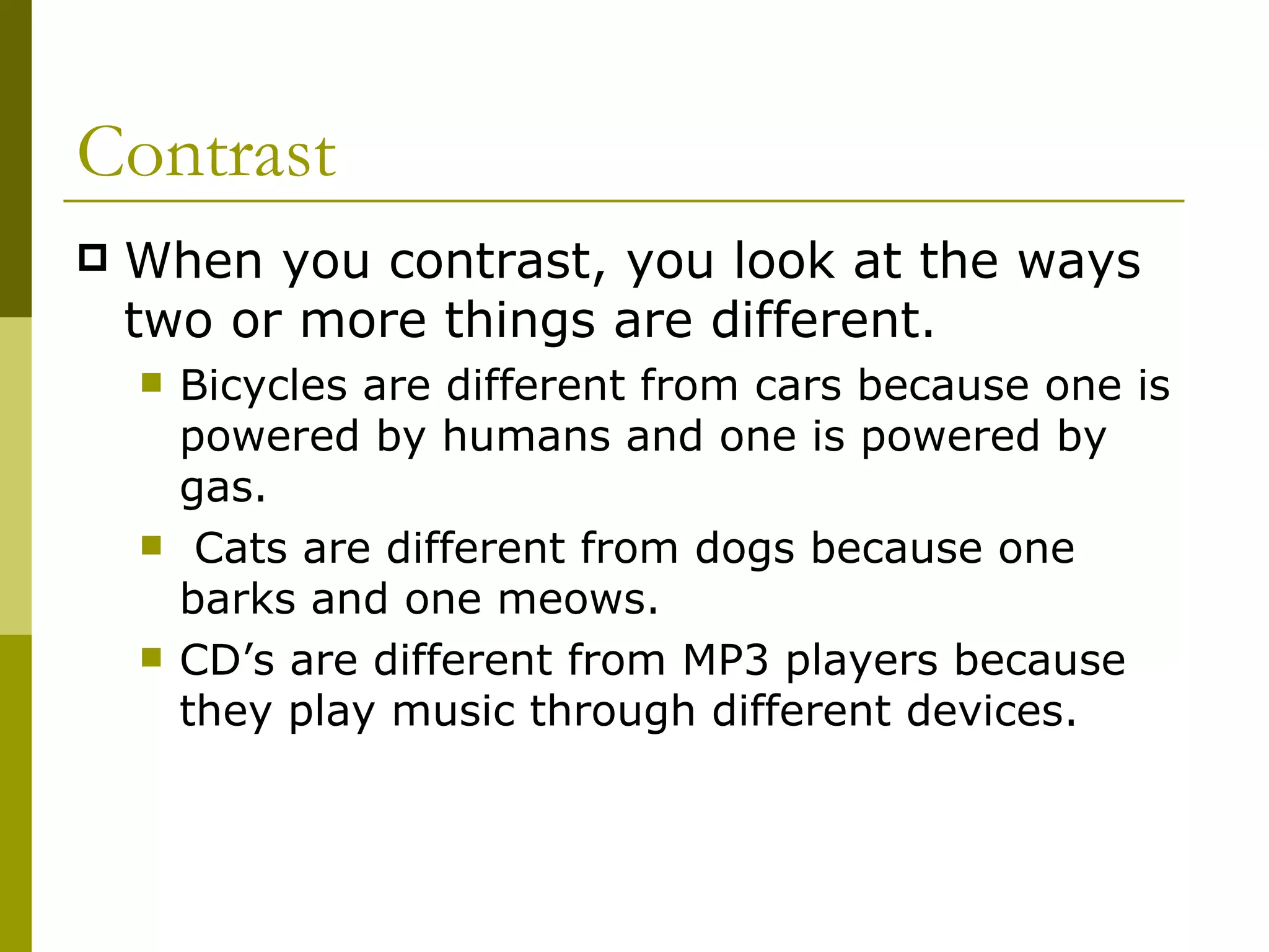 Unit 18 compare and contrast presentation | PPT