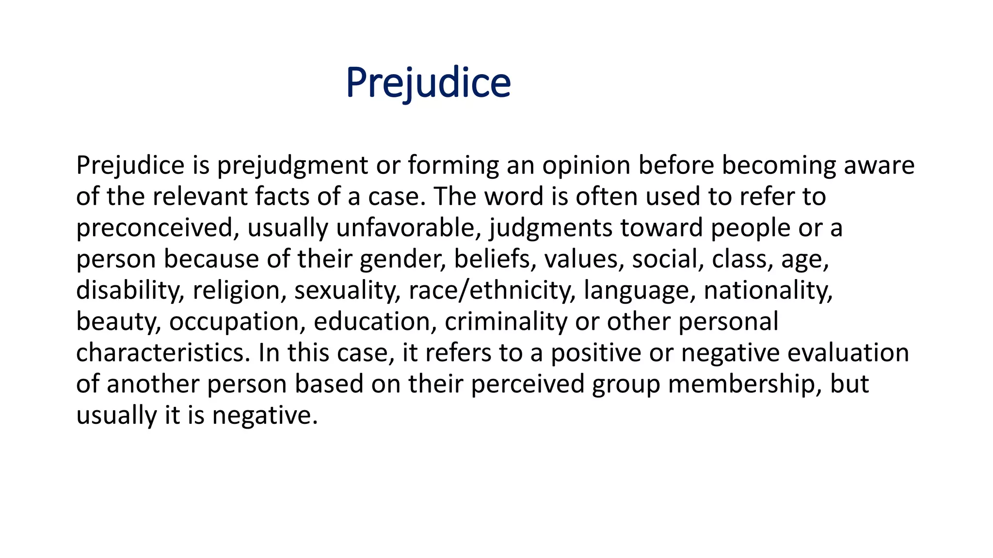 Prejudice | PPT