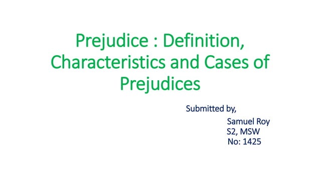 Prejudice | PPT