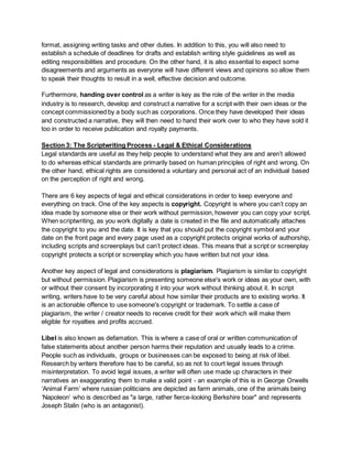 Unit 19 Screenwriting | DOCX