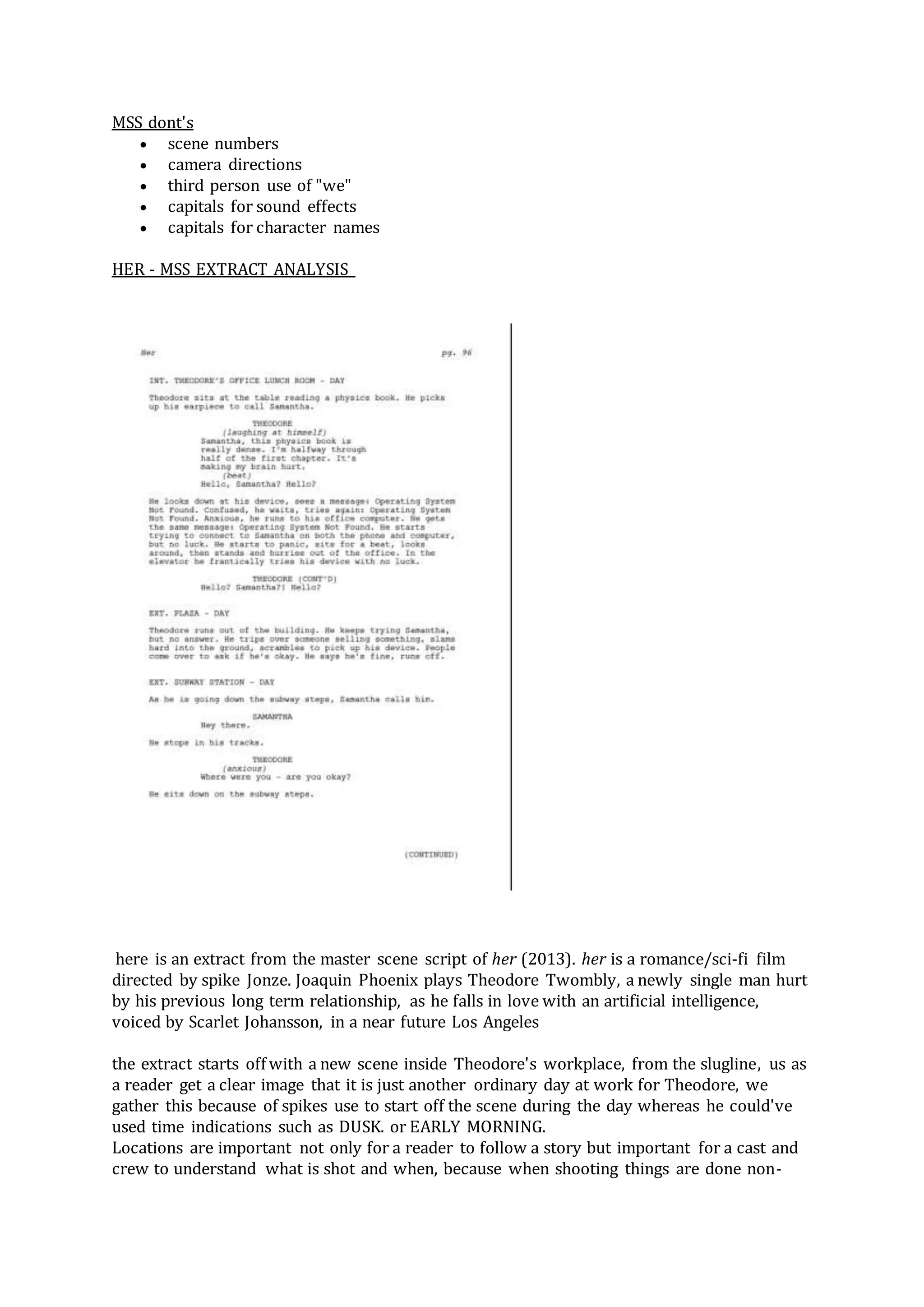 Unit 19 script writing lab | DOCX