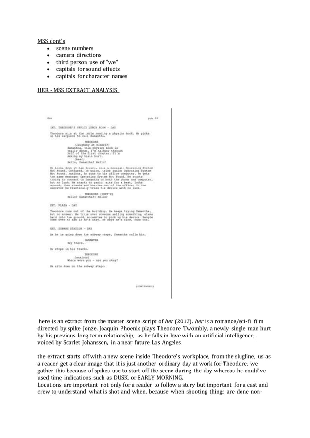 Unit 19 script writing lab | DOCX | Screenwriting | Content Production