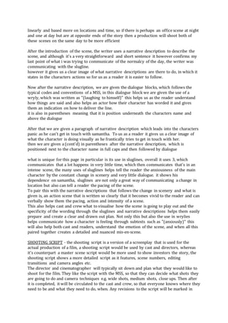 Unit 19 script writing lab | DOCX | Screenwriting | Content Production