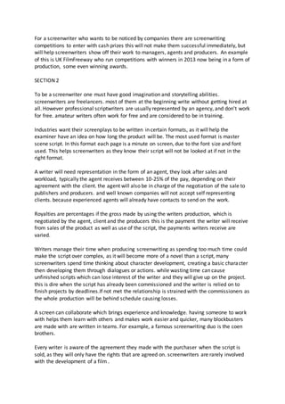 Unit 19 scriptwriting learning aim a | DOCX