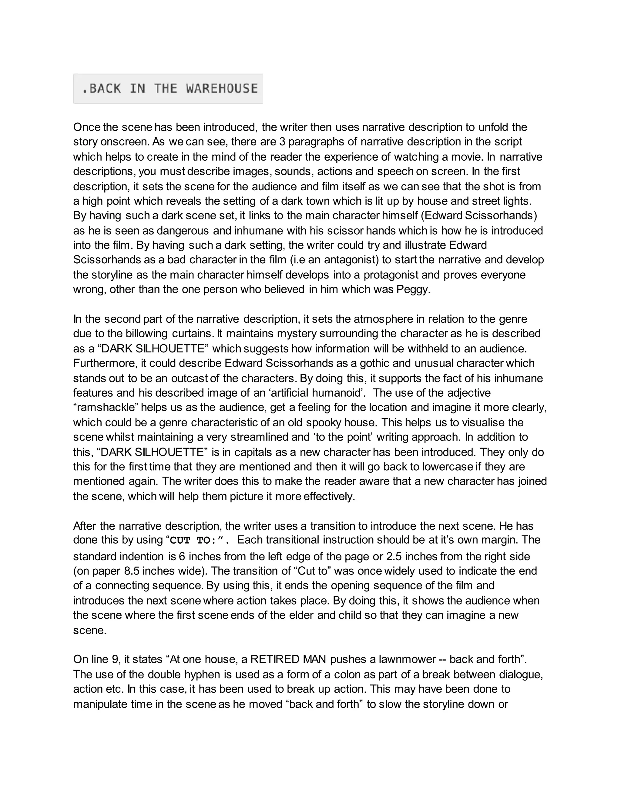 Unit 19 - Scriptwriting | DOCX