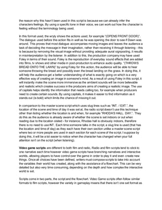 Unit 19 - Scriptwriting | DOCX