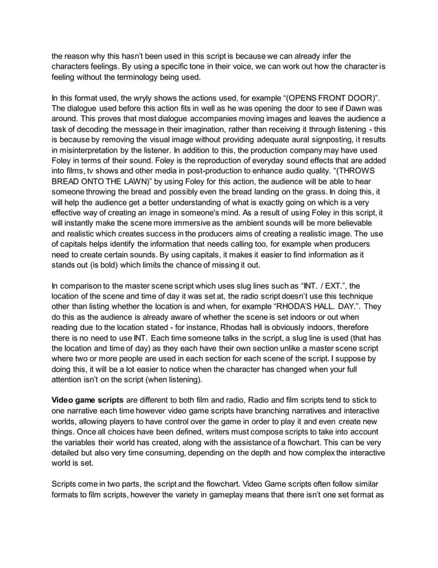 Unit 19 - Scriptwriting | DOCX