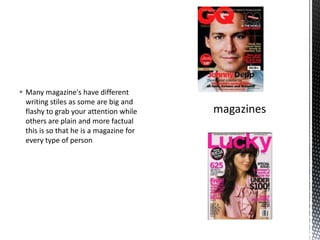 Unit 19 writing for creative media | PPT