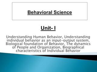 Organizational Behavior Introduction and | PPT