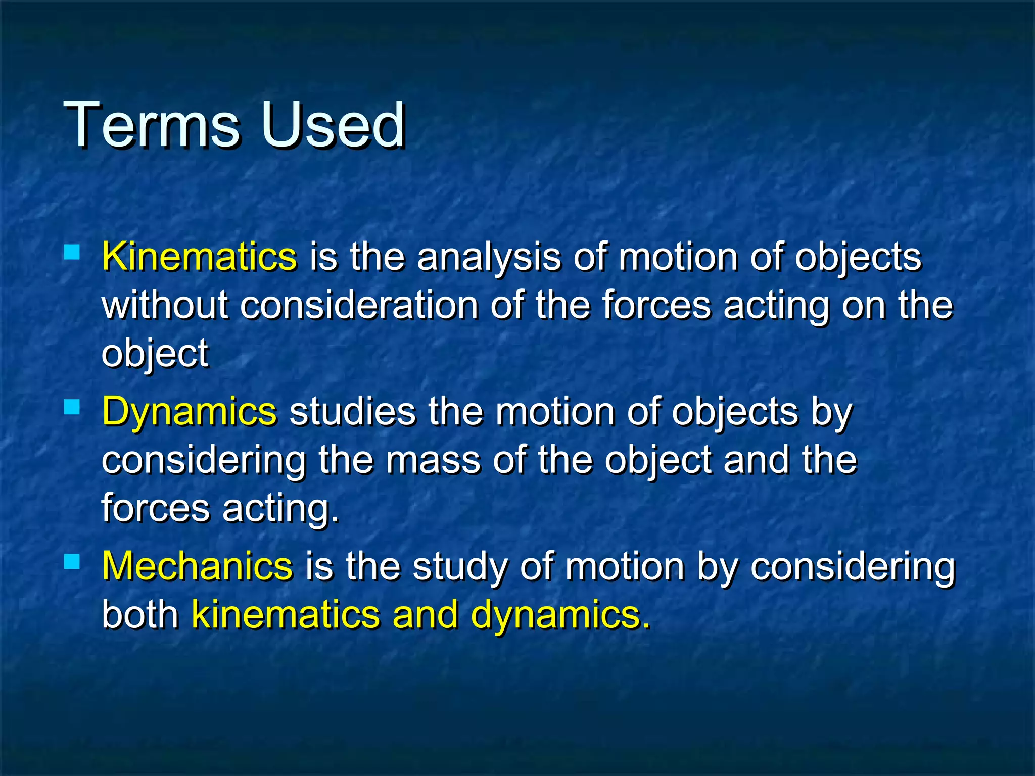 Grade 11, U1A-L1, Introduction to Kinematics | PPT