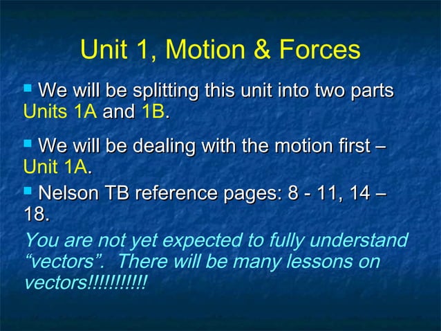 Grade 11, U1A-L1, Introduction to Kinematics | PPT