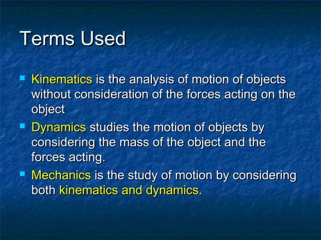 Grade 11, U1A-L1, Introduction to Kinematics | PPT