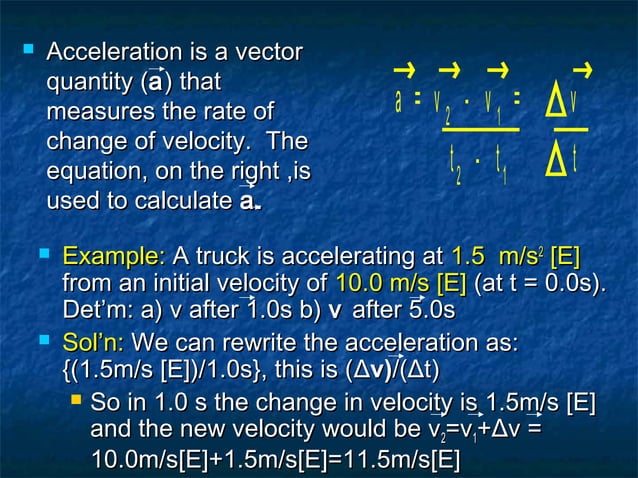 Grade 11-U1A-L3 Acceleration | PPT | Physics | Science
