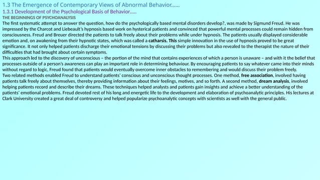 Abnormal psychology unit 1 introduction | PPT