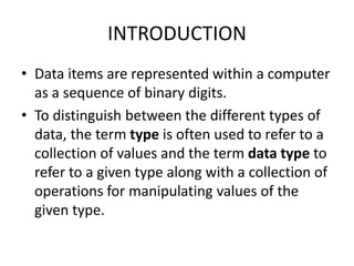 Unit 1 abstract data types | PPTX
