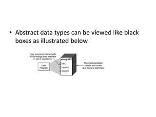 Unit 1 abstract data types | PPTX