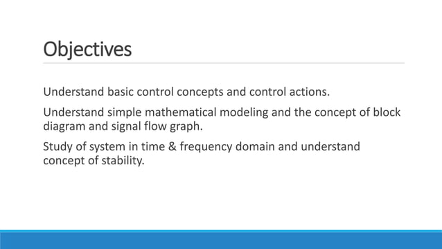 Introduction to Automatic Control Systems | PPTX | Technology & Computing