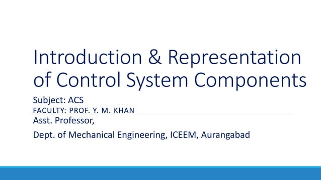 Introduction to Automatic Control Systems | PPTX | Technology & Computing