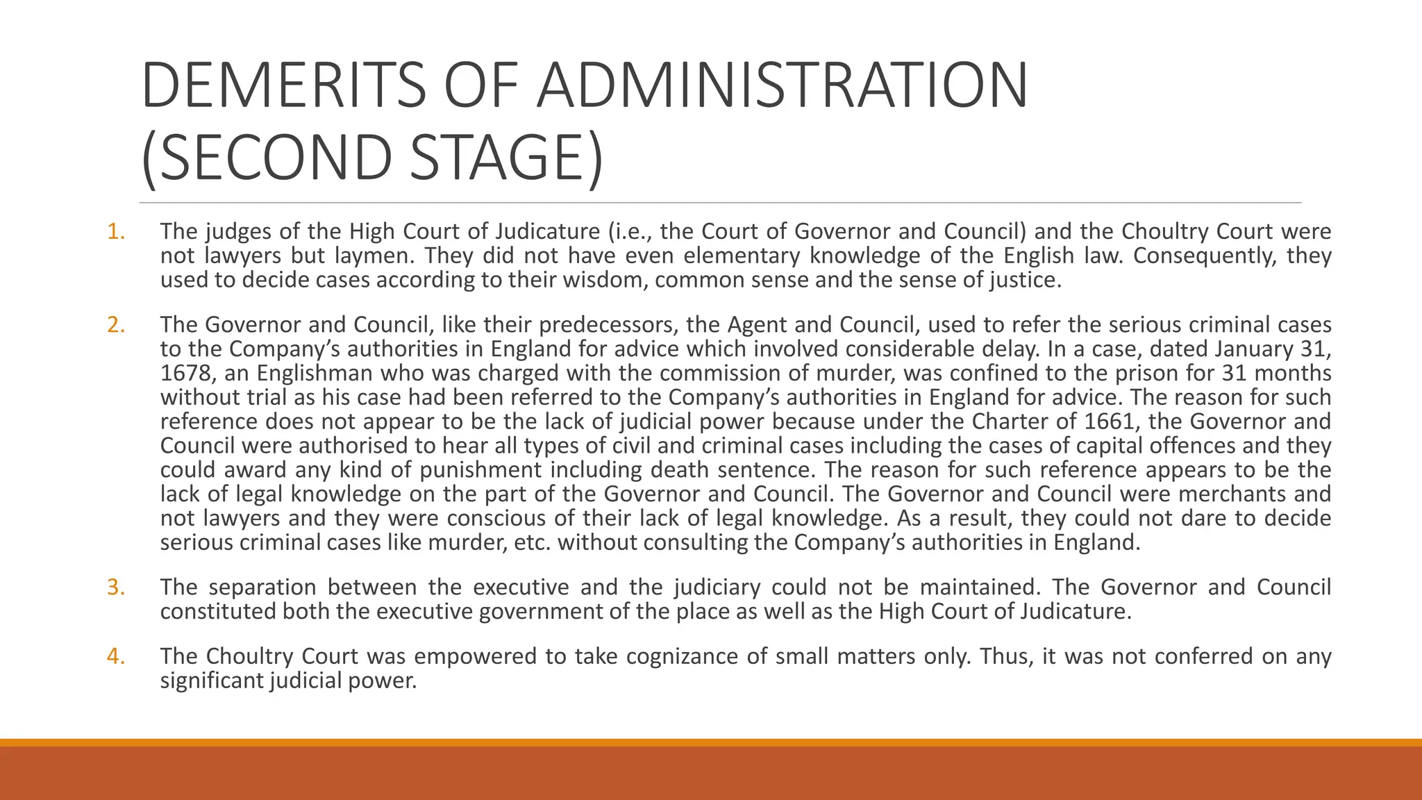 UNIT 1 Administration of Justice in the Presidency Towns at Madras ...