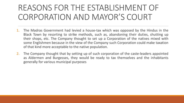 UNIT 1 Administration of Justice in the Presidency Towns at Madras, Bombay, Calcutta.pptx | Law