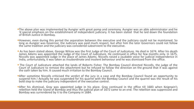 UNIT 1 Administration of Justice in the Presidency Towns at Madras, Bombay, Calcutta.pptx | Law