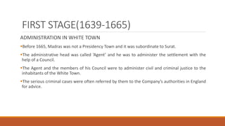 UNIT 1 Administration of Justice in the Presidency Towns at Madras ...