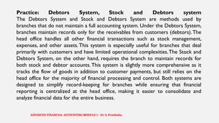 BRANCH ACCOUNTING - ADVANCED FINANCIAL ACCOUNTING | PPT