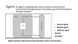 Unit1 ARTIFICIAL INTELLIGENCE AND MACHINE LEARNING | PPT