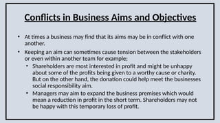 CCEA Business Studies - Unit 1 Aims and Objectives | PPTX