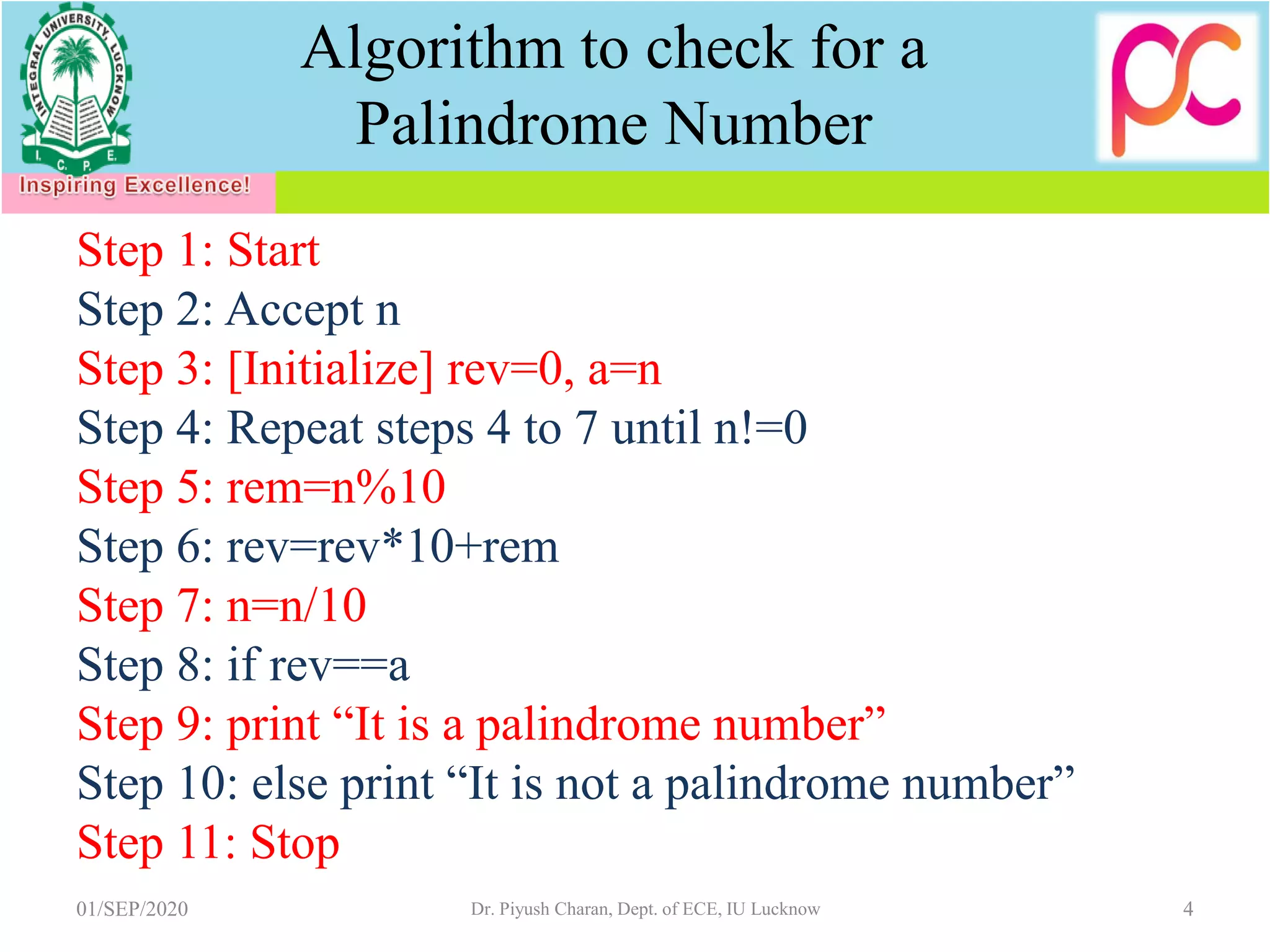 Unit 1 Algorithms Practise Ppt Free Download