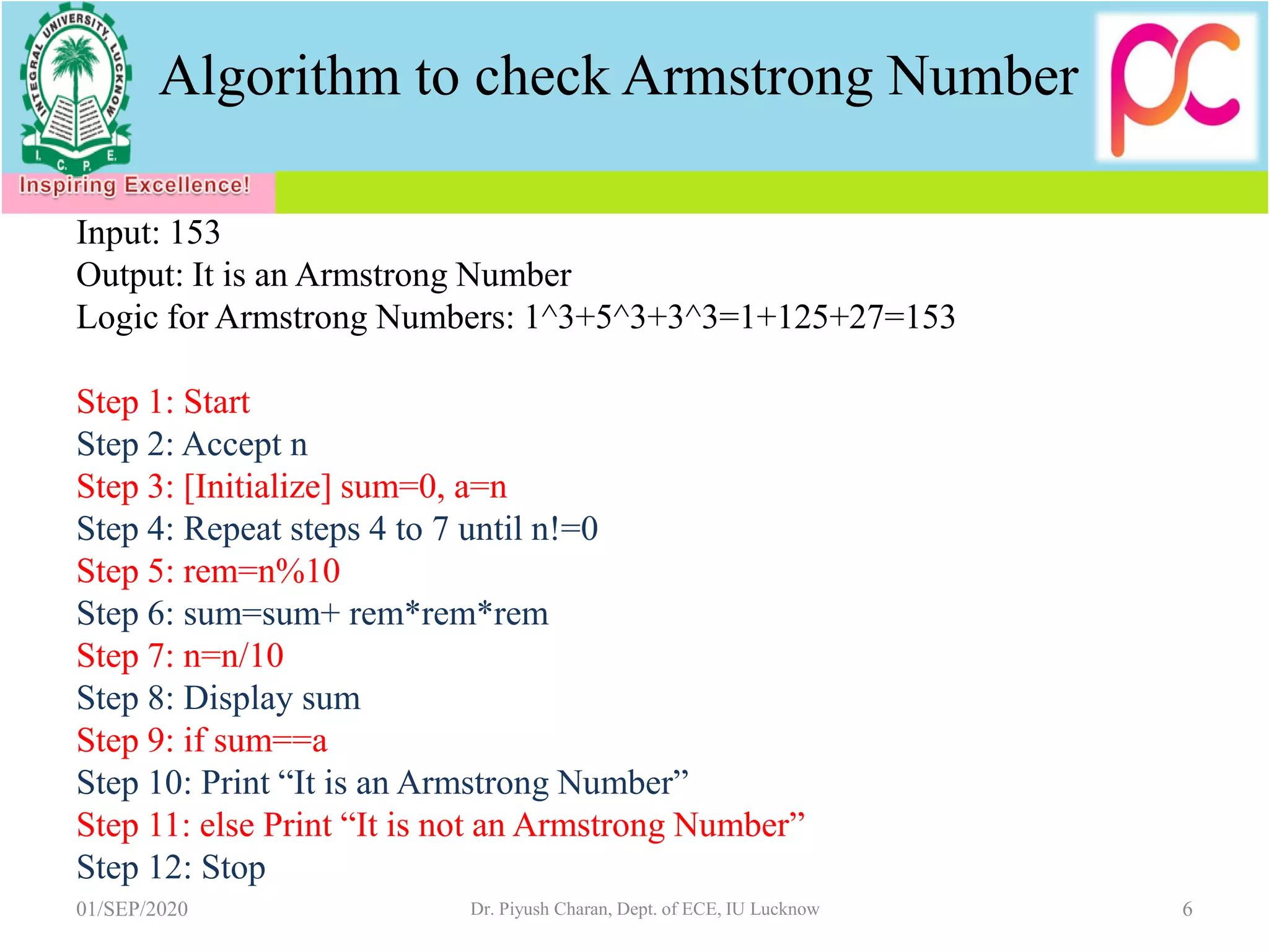 Unit 1 Algorithms Practise Ppt Free Download