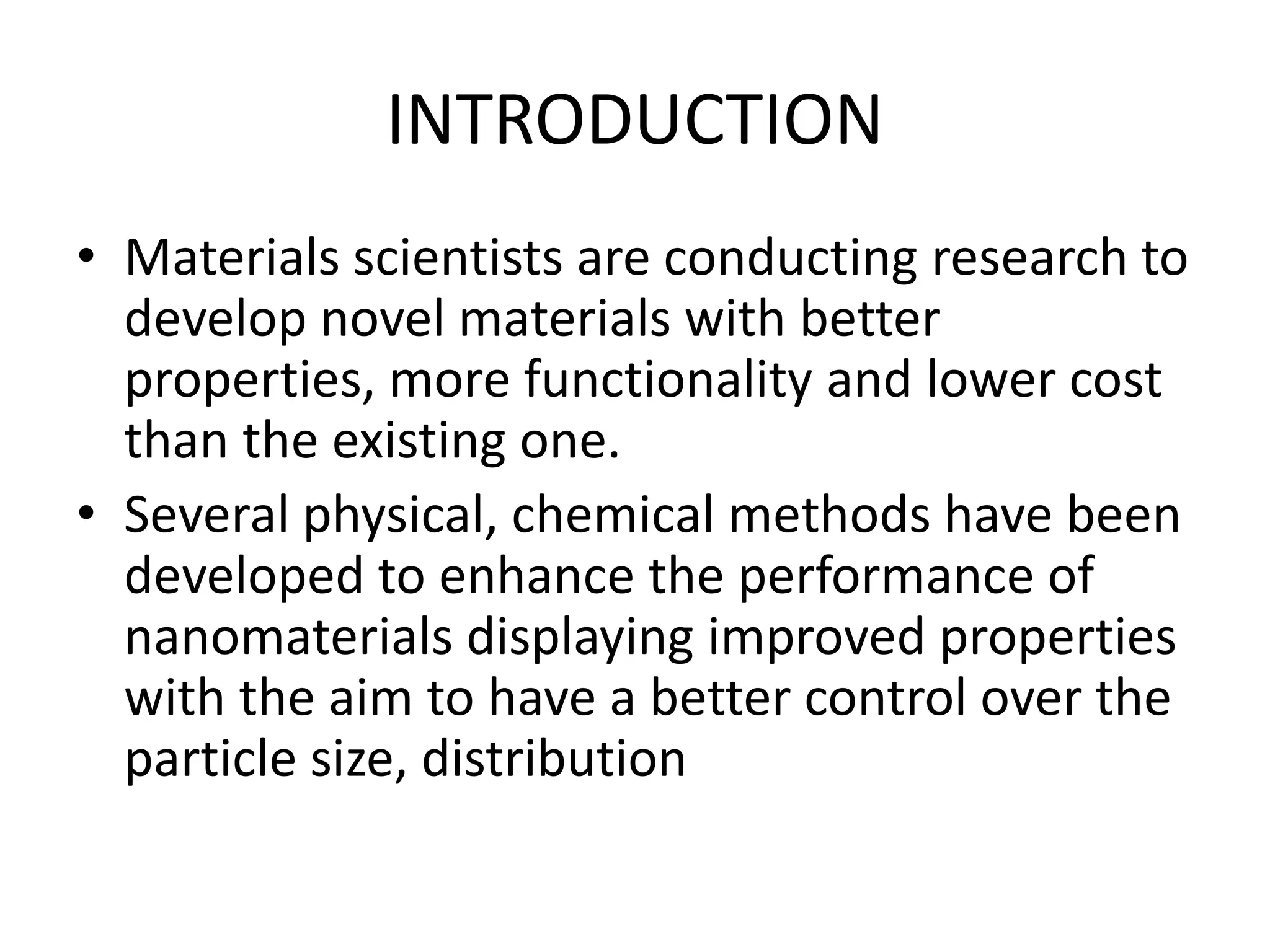 Synthesis of Nanomaterials | PPTX