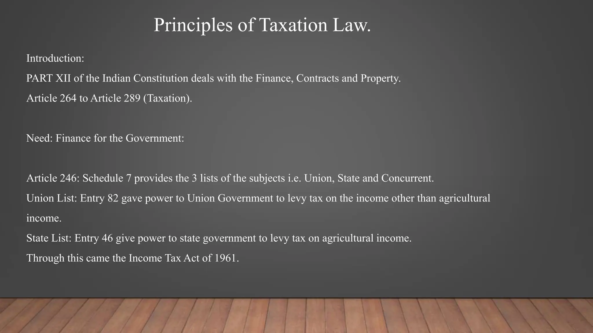Basic Principles of Taxation Law and Provisions. | PPTX