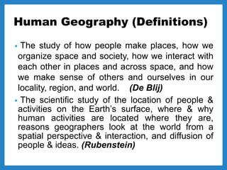 Space Geography Definition