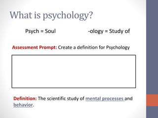 Unit 1 AP Psych Foundations | PPTX