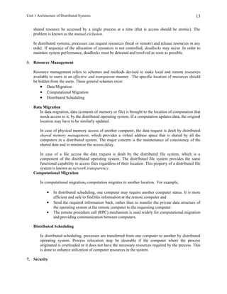 Unit 1 architecture of distributed systems | DOC