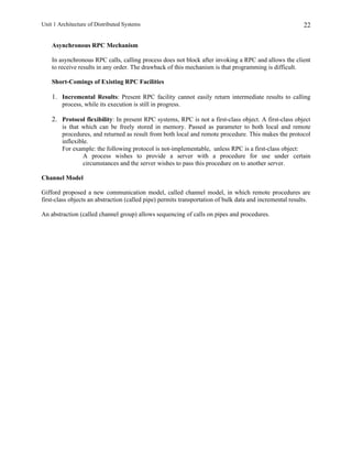Unit 1 architecture of distributed systems | DOC