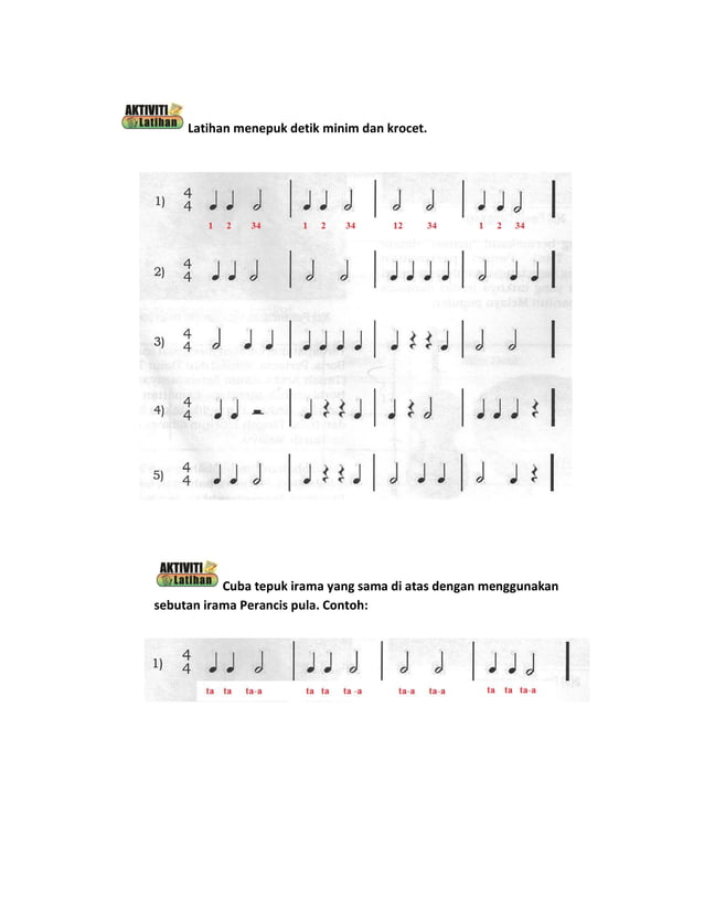 Unit 1 asas teori muzik | PDF