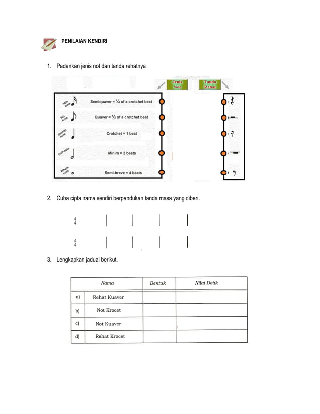 Unit 1 asas teori muzik | PDF