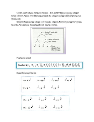 Unit 1 asas teori muzik | PDF