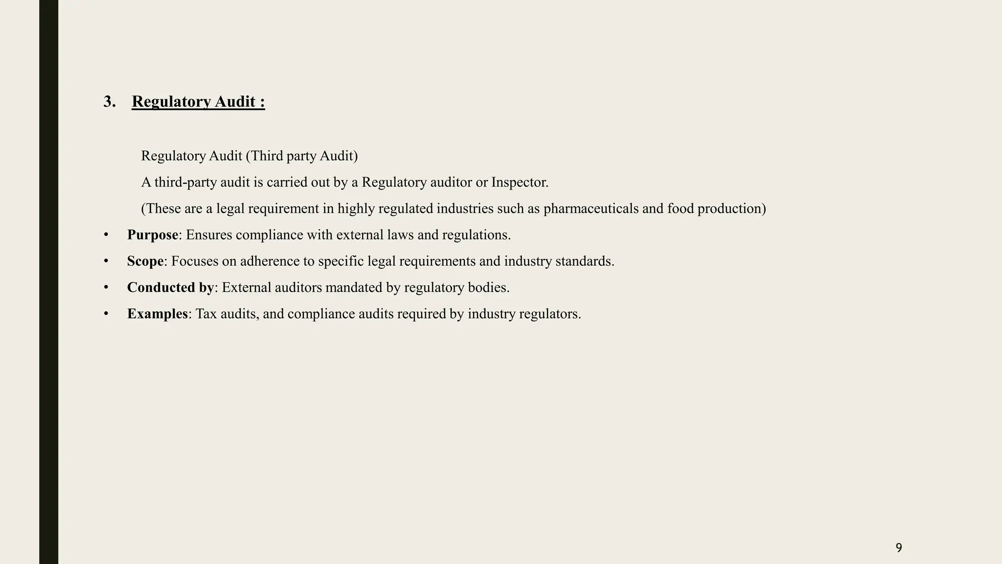 Introduction types, Objectives, Management of audit, Responsibilities ...