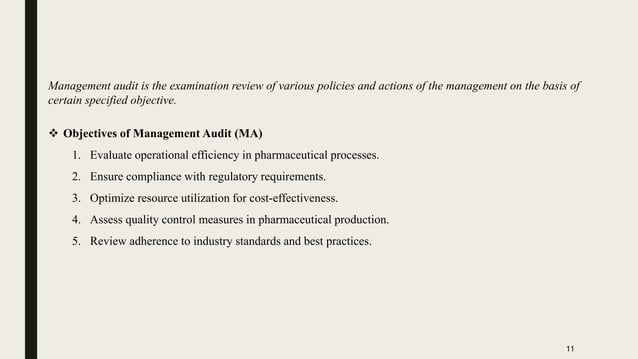 Introduction types, Objectives, Management of audit, Responsibilities ...