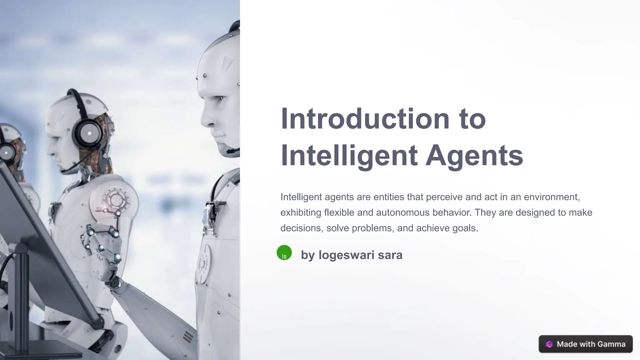 Artificial Intelligence: Intelligent Agents | PPT Artificial Intelligence: Intelligent Agents | PPT