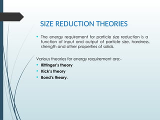 UNIT 1B.pptx SIZE REDUCTION pharmaceutical engineering | PPTX