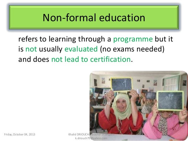 Unit 1 bac 2 formal informal and non-formal education