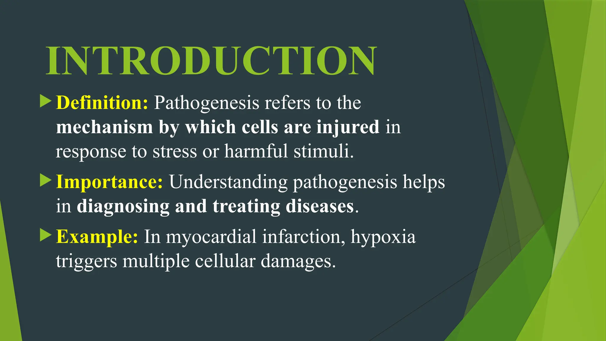Pathogenesis of Cell Injury Focus on mechanisms: Cell membrane damage ...