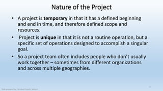 BASICS OF PROJECT MANAGEMENT | PPTX