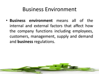 Business Environment | PPTX