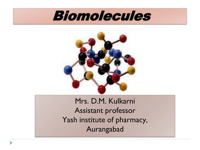 Unit 1 biomolecules | PDF